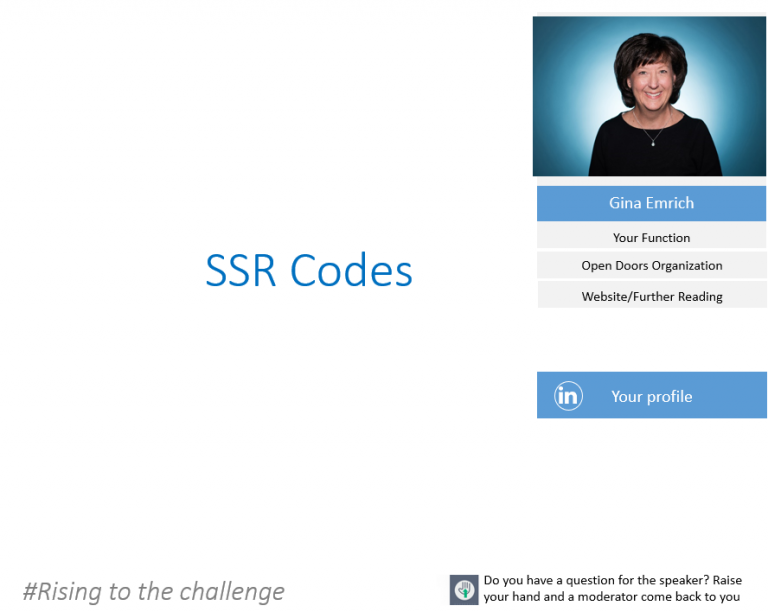Airport PRM Leadership Conference Presentation - SSR CODES - Gina ...
